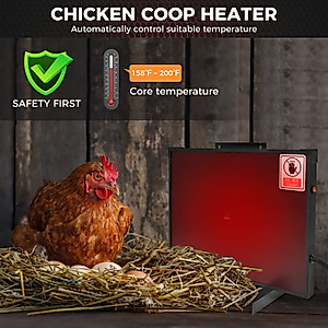 Chicken Coop Heater, Radiant Coop Heater Panel for winter, Chicken Heater Heating Panel Chicken Coop Accessories, Heat Warmer for Chicks Dogs Cats Pets Animals