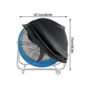 Industrial Fan Cover, Waterproof and Dustproof Cover for 24" High Speed Blower, Outdoor and Indoor Heavy Duty Material Floor Fan Cover