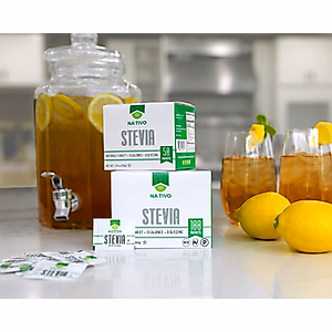Stevia + Erythritol 1:8 Sweetener - 500 packets | 1 packet = 2 tsp of sugar | Healthier Sugar Substitute - 0 Calories - 0 Glycemic Index - Keto and Paleo - 0 Net Carbs - Non-GMO - NaTivo Wellness