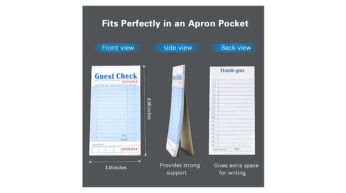 Quality Guest Check Book - 300 Checks for Servers