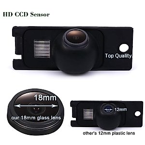 HDMEU HD Color CCD Waterproof Vehicle Car Rear View Backup Camera, 170° Viewing Angle Reversing Camera for Volvo S60/S80/V70/S40/S40L/V40/V50/S60L/XC60/C70/XC70/S80L/XC90
