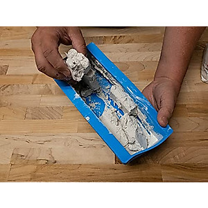 MUDFLEXTOOLS 10.5” Ez Clean Flexible Drywall Mud Pan-Soft Silicone-Ez Squeeze Grip-Stretches-Non-Stick-Rust Proof-Durable