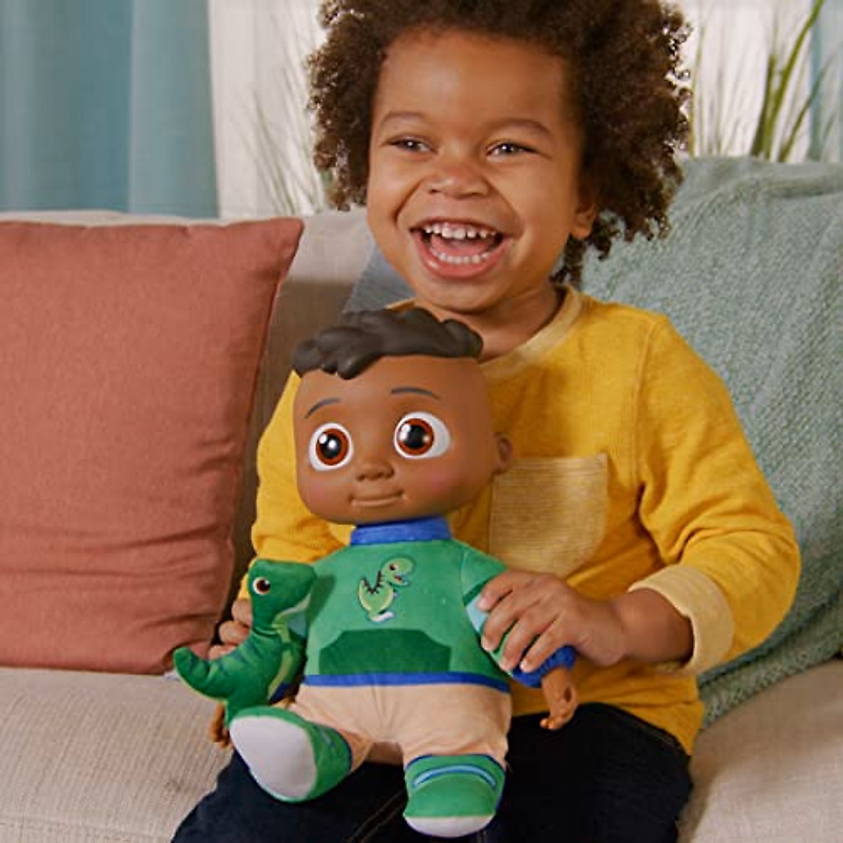 CoComelon My Friend Cody with Dinosaur Plush - Plays ‘Cody’s Special Dinosaur Day’ Song Clips - Press Tummy for Music and Phrases - Toys for Preschoolers