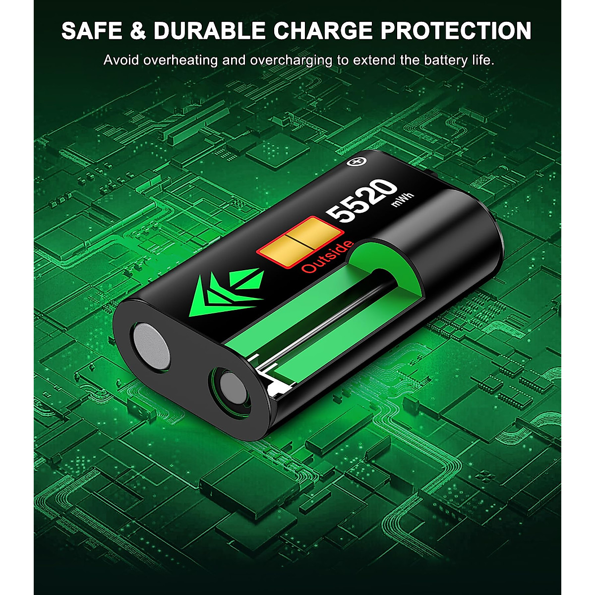 NinABXY Controller Rechargeable Battery Pack - 2X5520mWH Xbox Battery Pack for Xbox One/Series X/S,Xbox One S/X/Elite, Xbox Controller Battery Pack with 4 Battery Covers,Without Base