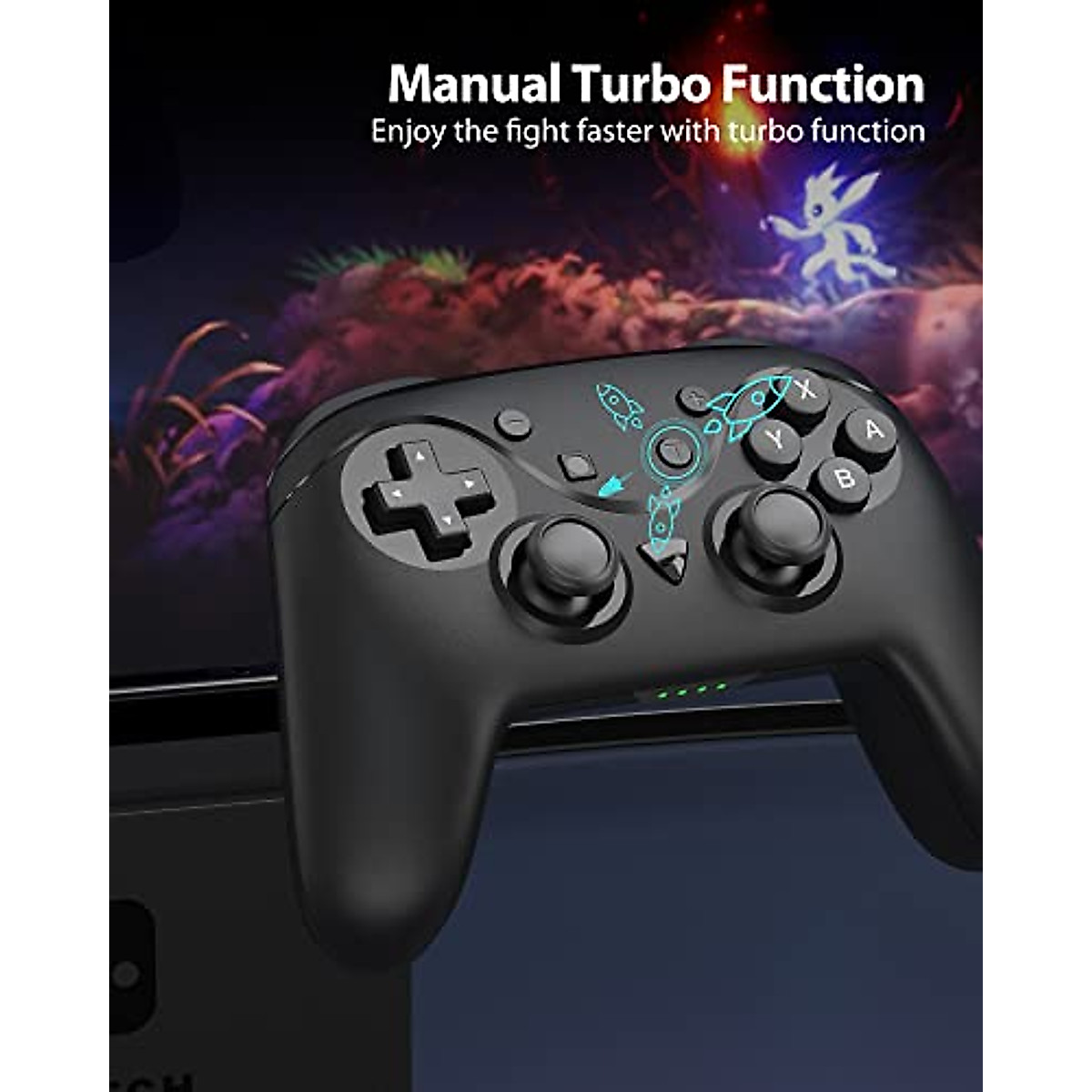 YCCTEAM Switch Controller Compatible With Switch/Switch Lite/Switch Oled, Switch Pro Controller with NFC, Turbo, Dual Vibration Function and Wake Up