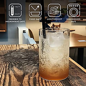 Borosil Drinking Glasses, 10 Oz, Set of 6, BPA Free, Water Glasses for 6, Clear Lightweight & Durable Borosilicate Glass, Odor Resistant, Dishwasher Safe, Glasses for Juice, Beer, Wine & Cocktails