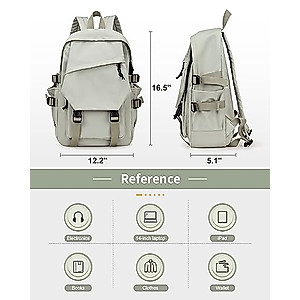 Laptop Backpack For Women Men 14 Inch Waterproof College Backpack With Laptop Compartment Aesthetic Backpack Small Backpack Purse For Women Anti Theft Cute Backpack Rucksack Lightweight Work Backpack