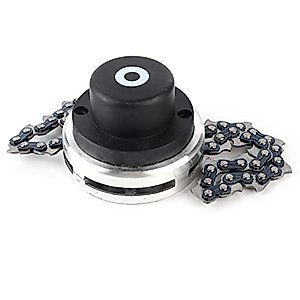 Walfront Trimmer Head Garden Tool Parts Accessories, Easy to Replace and Install, Gardening and Agronomy, Multifunctional Durable Lawn Mower Chain Black