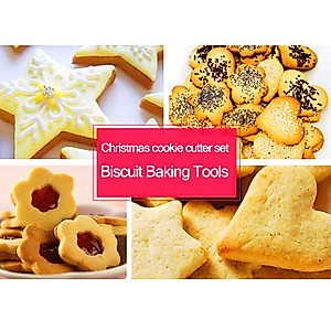 Cookie Cutters Set - Cookie Cutters Mini Geometric Shapes Cookie Cutters, Vegetable Shape Cutters for Kitchen, Baking, Halloween & Christmas, 12 Pcs (white)