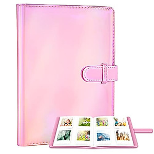 Ablus 128 Pockets Mini Photo Album for Fujifilm Instax Mini Camera, Polaroid Snap, Z2300, SocialMatic Instant Cameras & Zip Instant Printer (Magic pink)