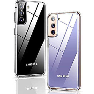 Humixx Crystal Clear for Samsung Galaxy S21 Case, [Never Yellow][Military Grade Shockproof] Galaxy S21 Case Soft TPU Slim Fit Yet Protective Samsung S21 Case 5G 6.2" - Clear
