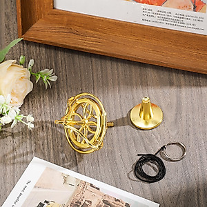 meekoo 2 Packs Gyroscope Toys Metal Anti Gravity Gyroscope Colorful Precision Top Gyroscope for Christmas Educational Gifts(Gold)