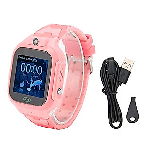 Smart Watch Phone, Waterproof HD Touchscreen Camera Flashlight Music Player with SOS Alarm, Digital Watches for Teens Students Ages 5 to 12, Support Turn Off The Watch Remotely (Pink)