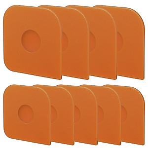 Pan Scraper, 9Pcs Dish Scraper Tool Set, Pot Food Scraper Non Scratch for Cast Iron, Cast Iron Cleaner Scraper Iron Skillet Scraper Scrubber for Cleaning, Grease,Kitchen Scrapper,Dishes, Pans (Orange)
