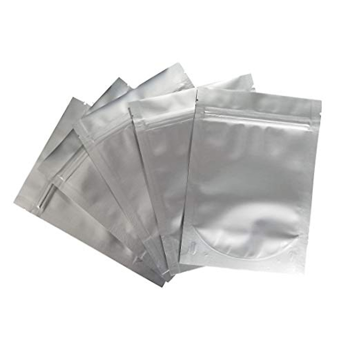 7.5 Mil Mylar Bags/Pouches - Multiple Sizes Genuine Odor-Proof Aluminum Foil-Lined Bag for Long Term Food, Grain, Baking, Storage Container (50) (5"x7"x3"gussetted zip seal)