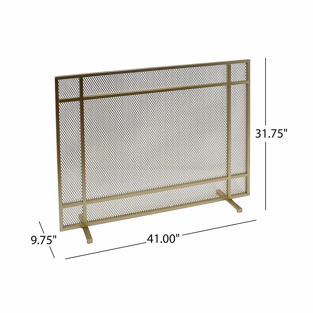 Christopher Knight Home Markus Modern Single Panel Iron Firescreen, Gold Finish