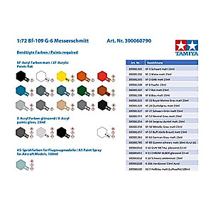 Tamiya 60790 1/72 Messerschmitt BF109 G-6 Plastic Model Airplane Kit