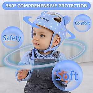 Xifamniy Baby Soft Safety Helmet Foam Head Protector Helmet for Toddler Infant Walking Suit 6-24m (Triangle)