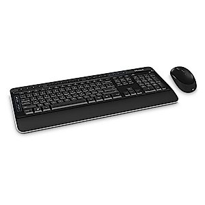 Microsoft Wireless Desktop 3050 with AES - Black. Wireless Keyboard and Mouse Combo. Built-in Palm Rest. Customizable Windows Shortcut Keys