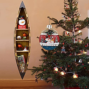 Nautical Wood Boat Shelf Wall Decor Hanging Row Boat Shelf for Bathroom Living Room Home Decor Beach Theme 47" H