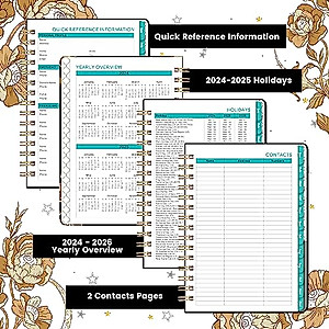 2024 Planner - 2024 Planner Weekly and Monthly, Jan 2024 - Dec 2024, 8.5" x 6.4", 2024 Calednar Planner, Monthly Tabs, Holidays, Back Pocket, Thick Paper, Strong Binding, Perfect Daily Organizer