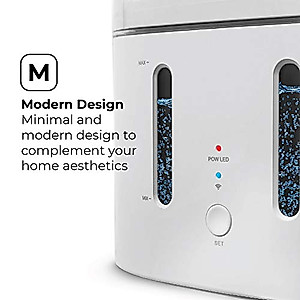 Home Zone Pet Water Fountain - Smart 2.4GHz Automatic Water Fountain for Small Cats and Dogs with Water Filter, 2L