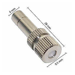 VIEUE Garden Drip Irrigation System Accessories 0.1mm 0.15mm Low-Pressure Atomizing Atomizing Nozzle Spray Atomizing Head Atomizing Spray System 6 Pieces (Color : 0.1mm)