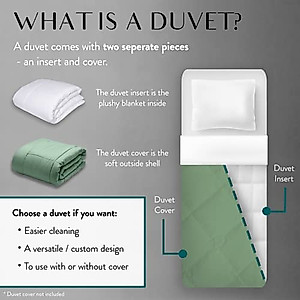 Danjor Linens Duvet Insert Twin - Lightweight Down Comforter for Twin Size Bed - Cooling, Microfiber, Down Alternative Fill - Machine Washable, White﻿