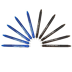Vitoler Retractable Erasable Gel Pens Clicker, Fine Point(0.7mm), Make Mistakes Disappear,5 Black & 5 Blue Gel Ink Pen for Drawing Writing Planner and School Supplies