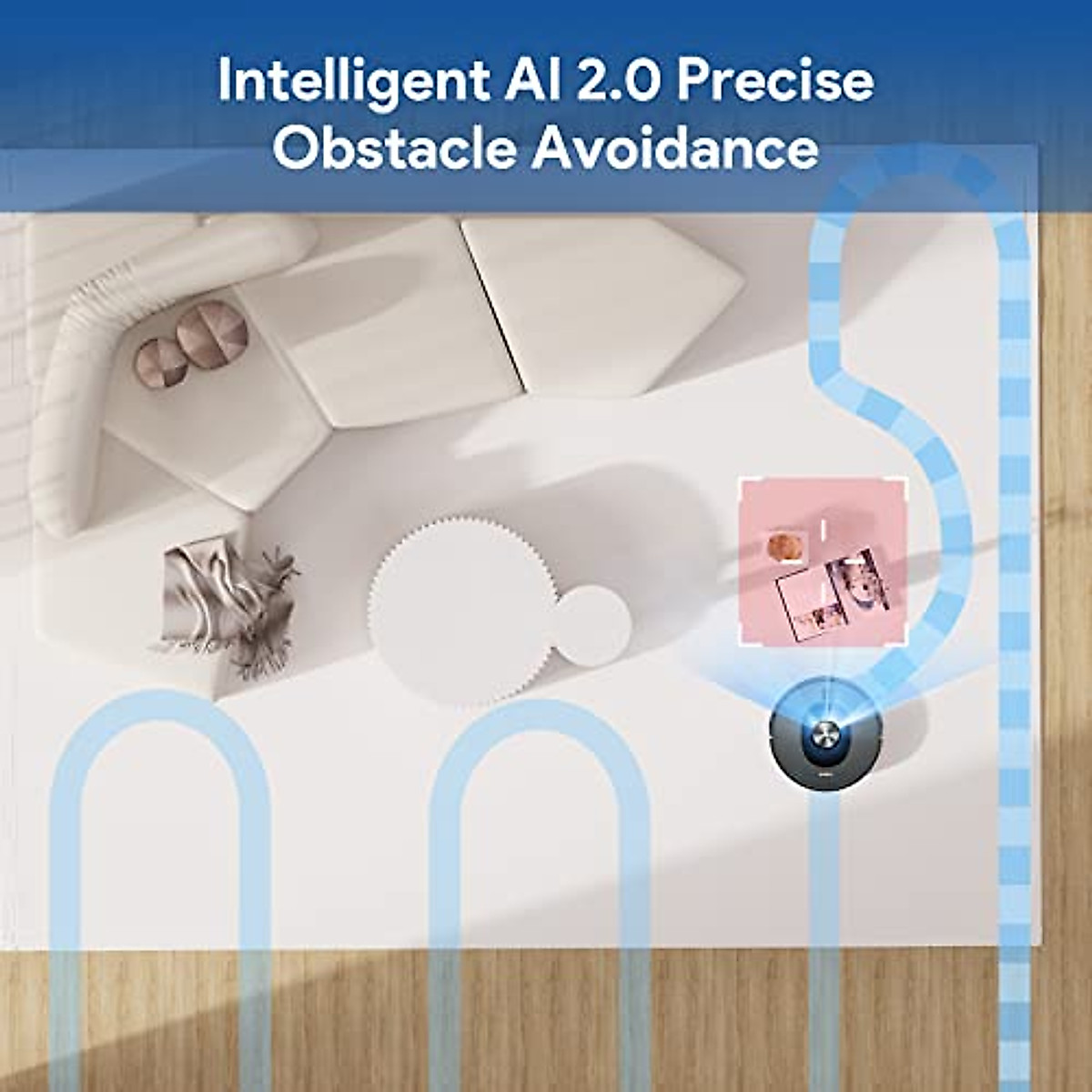 Shellbot Robot Vacuum Cleaner, LiDAR Navigation 4000Pa Robotic and Mop, AI Object Recognition Laser, Multi-Level Mapping, 5200 mAh, 3 in 1, WiFi/App/Alexa, Self Charge Resume Hoover, Gray (SL60)