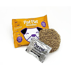 Pat Pat Noodles - Probiotic Ramen Noodles for Dogs (Seafood Flavor), Pack of 3, Amino Acids, vegetables and Collagen - Healthy ingredients for dogs