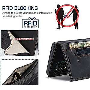 HAII Case for Moto G Stylus 5G 2021,PU Leather Folio Flip Wallet Case with Card Holster Stand Kickstand Magnetic Closure Shockproof Phone Cover for Motorola Moto G Stylus 5G 2021 (Black)