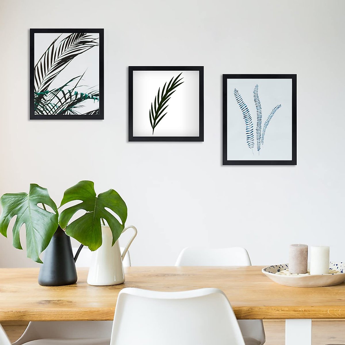 NAOKBOEE 10x10 Picture Frame in Black - Horizontal and Vertical Formats for Wall and Tabletop - Photo Frames with Shatter Resistant Plexiglass