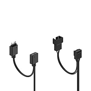 Fractal Design Aspect 12 RGB 120 mm PWM Wide 500-2000 RPM Range Black Frame 3-Pack Computer Fan