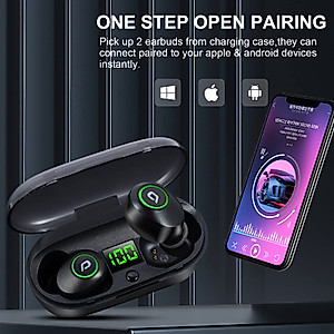 Bluetooth Headphones Wireless Earbuds with Wireless Charging Case IPX7 Waterproof Stereo Headphones in Ear Headset Premium Sound