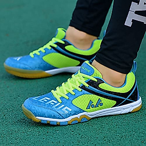 Womens Lightweight Indoor Court Shoes Breathable Sneaker Cross Trainers for Pickleball, Badminton, Table Tennis (Green 803, 9.5)