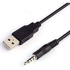 ZIMRIT 3.5mm Male AUX Audio Jack to USB 2.0 Male Charge Cable Adapter Cord 3 Feet (3.5mm Aux 3 feet)