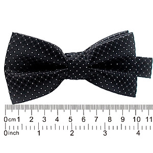 YOY Handcrafted Adorable Pet Bow Ties - 6-Pack Adjustable Neck Tie 10"-17" Polka Dots Bowties Dog Collar Neckties Kitty Puppy Grooming Accessories for Doggy Cat, 6 Colors