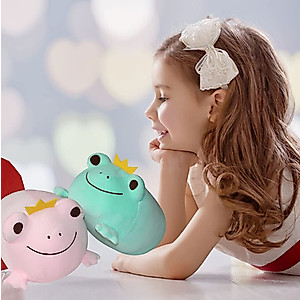 AIXINI 16.5 inch Cute Plush Crown Frog Stuffed Squishy Animal Toy, Super Soft Hugging Plush Pillow Gifts