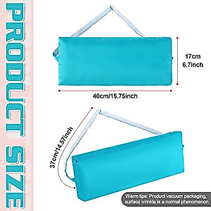 Qunclay 2 Piece Headrest Pillow Pool Furniture Lounge Pillow Chair Pillows Patio Furniture Pillows with Adjustable Elastic Tape Band Head Support Pillow for Pool Patio Chairs (Turquoise)