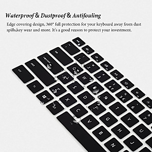Keyboard Cover for 14" Dell Inspiron 14 5410 5418 5420 5425 5430 7415 7420 7425 7430 7435,Dell Latitude 14 3320 3420/Inspiron 16 5635 5630 5620 5625 7635 7630 7620 16"/Inspiron 13 5310 5320 Skin-Black