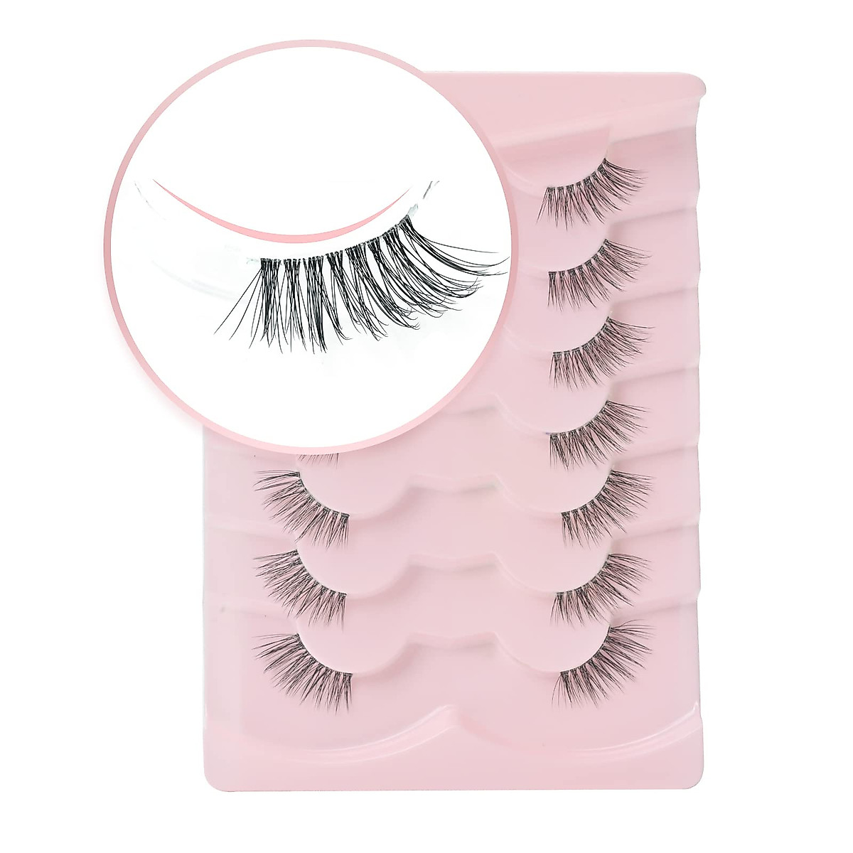 False eyelashes Half Lashes Accent lashes Jiocolor 7 Pairs Half Lashes Natural Look Corner End lash Pack 206