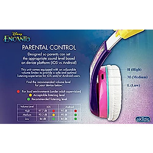 eKids Disney Encanto Headphones for Kids, Wired Headphones for School, Home or Travel, Tangle Free Toddler Headphones with Volume Control, 3.5mm Jack, Includes Headphone Splitter