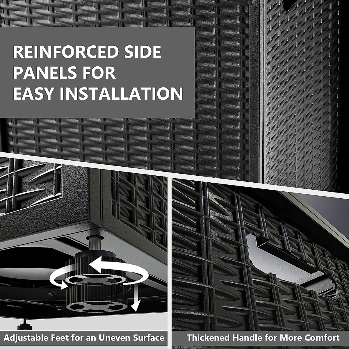 Cecarol Propane Tank Cover Table Hideaway Table for Gas Fire Pits for 20 lbs Propane Tank Outdoor Gas Tank Storage Side Table for Gas Fire Pit Gas Grill Griddle Propane Stoves(Brown)