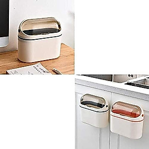 Garbage Container Trash Can Garbage Bin Bedroom Bin Rubbish Basket for Home Office Kitchen Bath Garbage Can/Blue (Color : Blue)