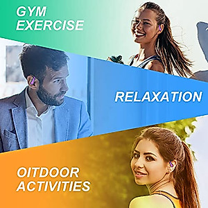 Donerton Wireless Earbud, Chipset 5.1 Sport Headphones with Charging Case, 10Hours Single Playtime Earhooks Headset, Wireless Earphone 6D Stereo HiFi Sound Noise Cancelling for Working/Travel/Gym