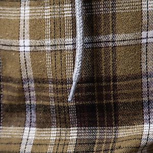 Muscularfit fall clothes for men Crewneck Sweatshirts Men Fall Fashion Plaid Button Down Shirt Causal Drawstring Long Sleeve Hoodie Checkered Coat deals of the day clearance Yellow L