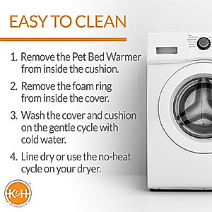 K&H PET PRODUCTS Thermo-Kitty, Heated Cat Bed Large 20 Inches Sage/Tan