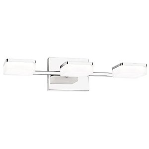 3 Lights LED Bathroom Vanity Lights, Acrylic Modern Wall Mount Lighting, LED Bathroom Wall Lighting Fixtures Over Mirror, 21W, 2509LM, 10%-100%, SCR Dimming 5000K (Natural White Light) - Chrome