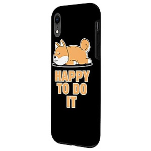 iPhone XR Funny Shiba Inu Uni Dog Lying Happy Sleeping Laziness Lazy Case